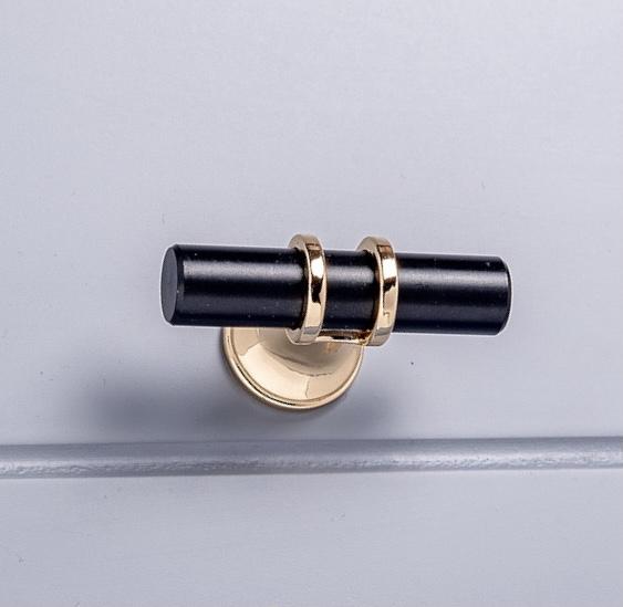 T Drawer Pull Black & Gold – Paint and Gather